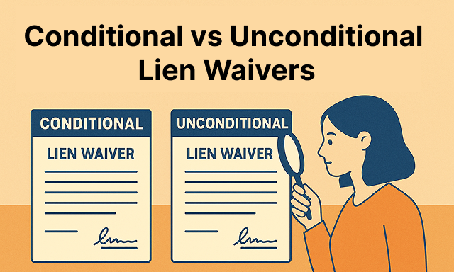 Conditional vs. Unconditional Lien Waivers: Key Differences Conditional vs. Unconditional Lien Waivers: Key Differences